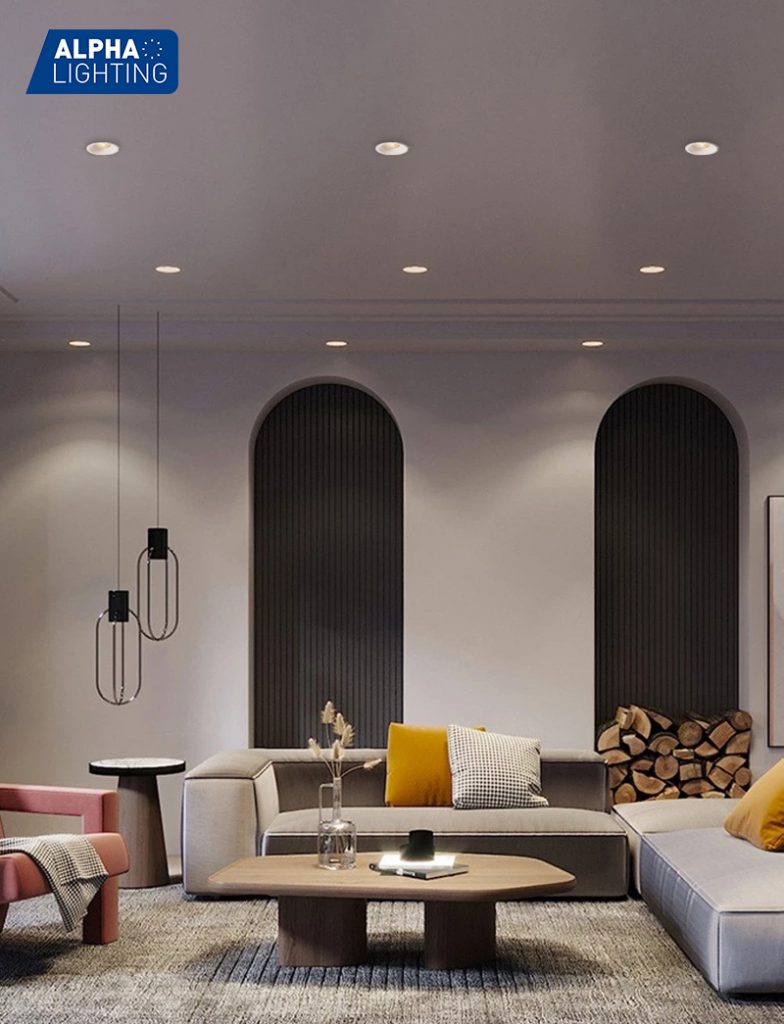 round recessed indoor downlight GU10 fixture aluminum led