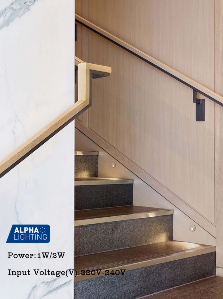 Mini IP54 Wall Recessed Stair Step Led Downlights Wall Lamps