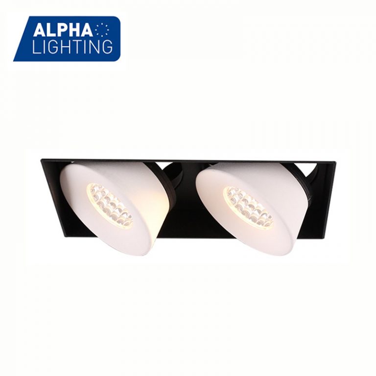 double-head embedded led downlight adjustable angle spotlight