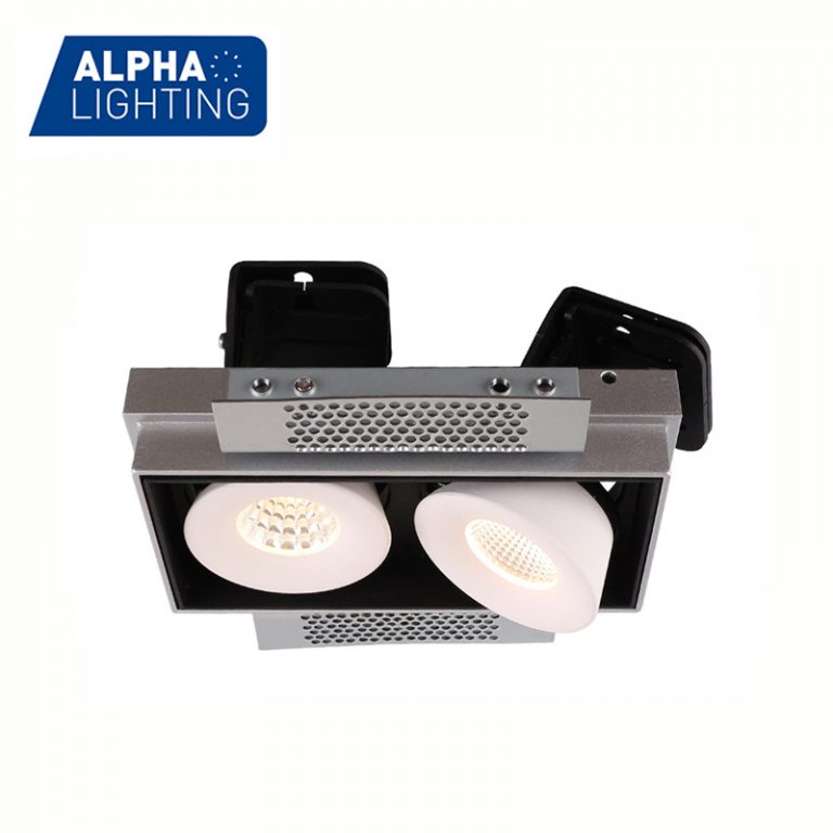 double-head embedded led downlight adjustable angle spotlight
