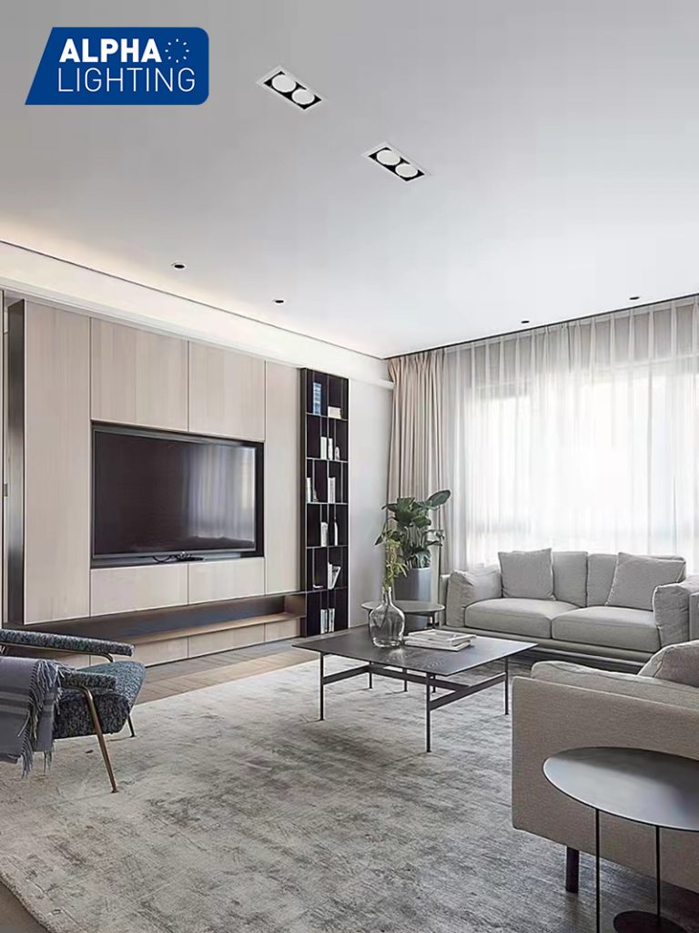 double-head embedded led downlight adjustable angle spotlight